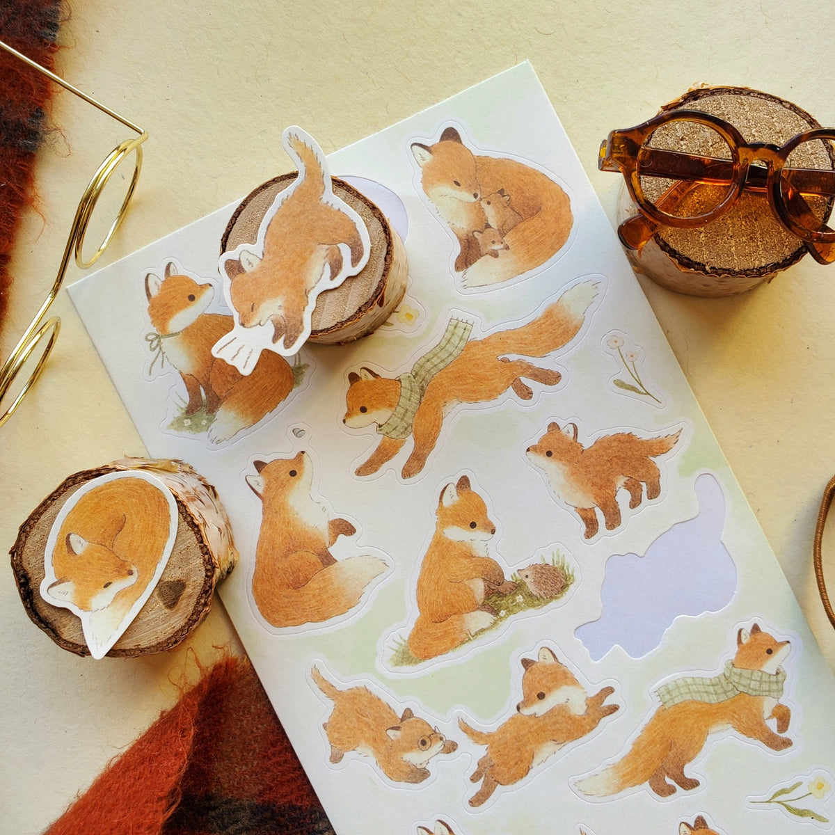 STICKII Lovely Little Foxes Sticker Sheet – Little Craft Place