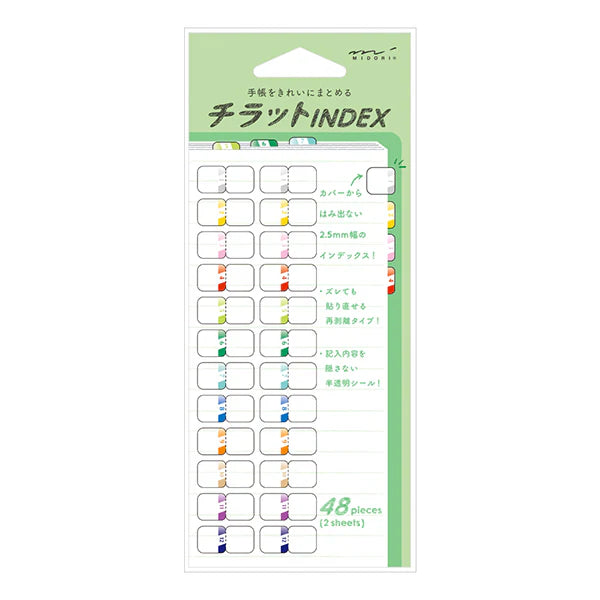 Midori Chiratto Index Tab - Small - Color – Little Craft Place