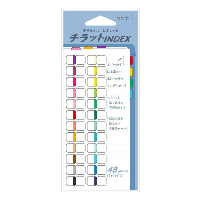Midori Chiratto Index Tab - Small - Vivid Color – Little Craft Place