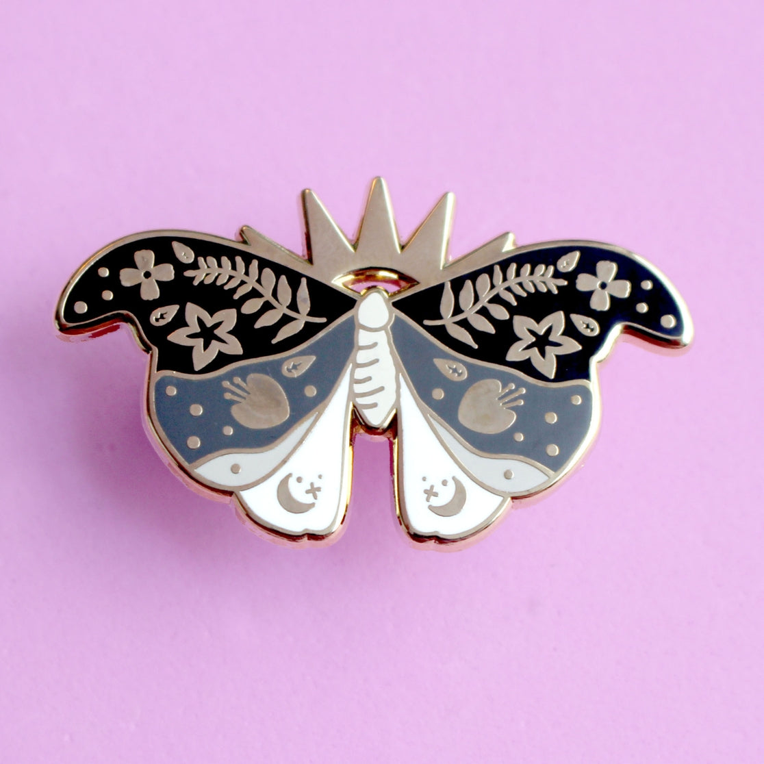 Moth Enamel Pin – Little Craft Place