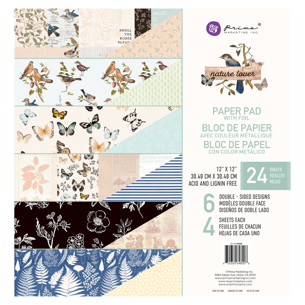 Nature Lover Prima Paper Pad 12"X12" – Little Craft Place