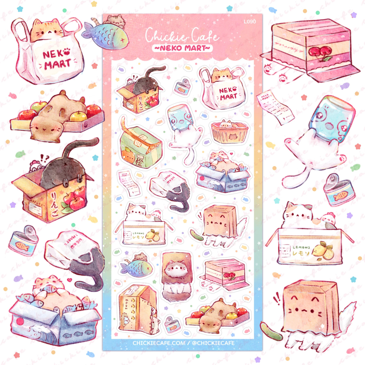 Chickie Cafe - Neko Mart Sticker Sheet – Little Craft Place