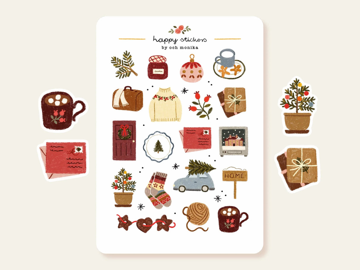 OchMonika Coming Home For Christmas Sticker Sheet – Little Craft Place