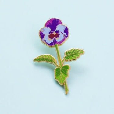Pansy Flower Enamel Pin