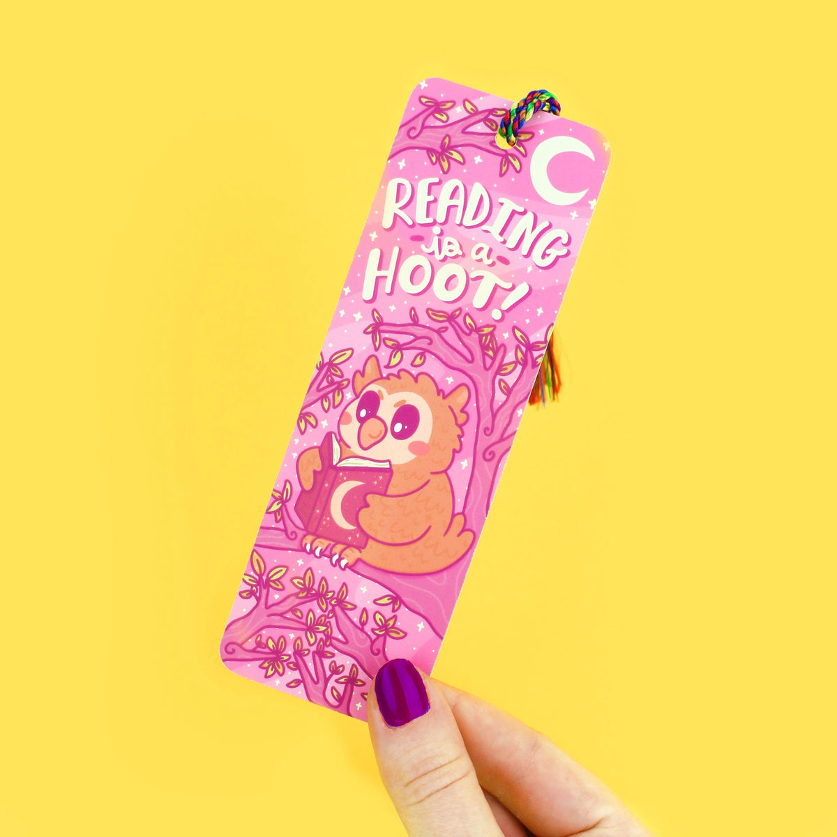 Reading Is A Hoot Bookmark with Tassel – Little Craft Place
