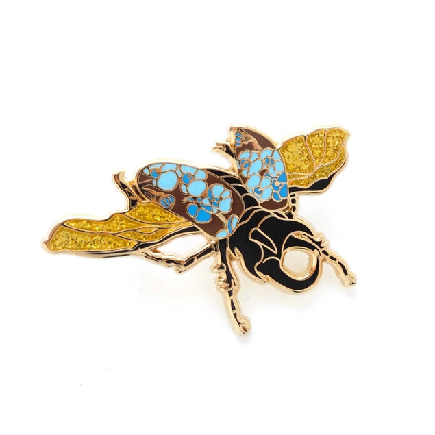 Shoal - Rhinoceros Beetle Pin - Gold – Little Craft Place