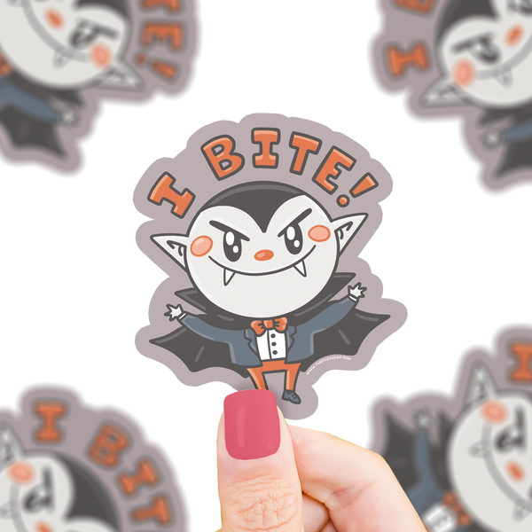 I Bite Vampire Vinyl Sticker – Little Craft Place