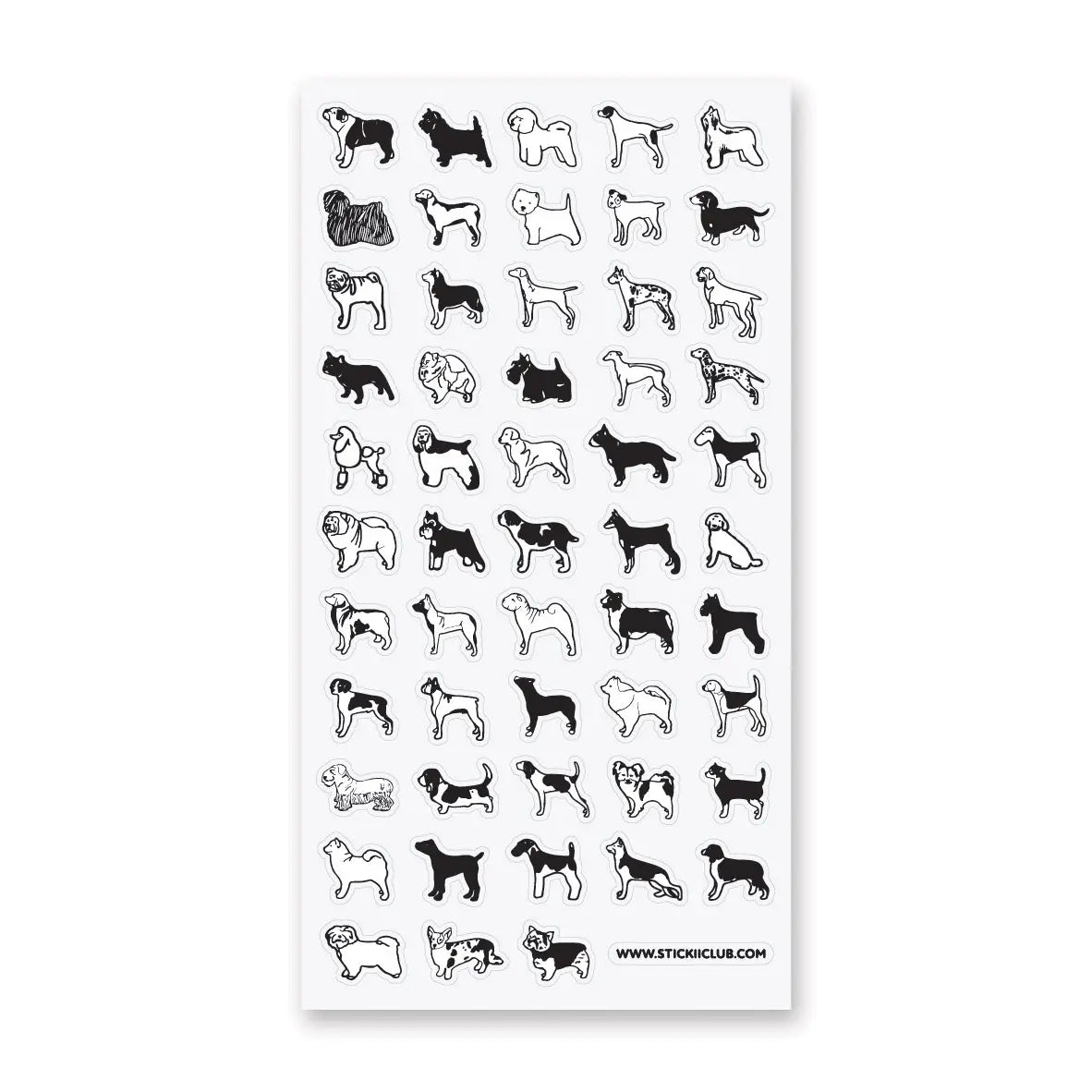 B&W Dog Sticker Sheet – Little Craft Place