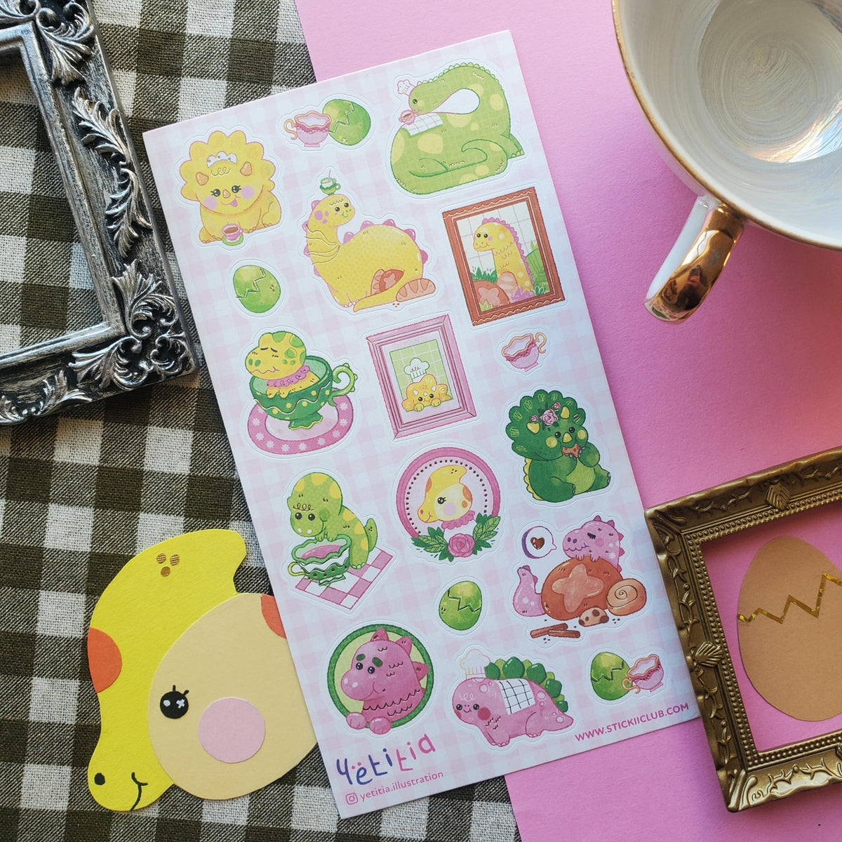 STICKII Darling Dinos Sticker Sheet – Little Craft Place