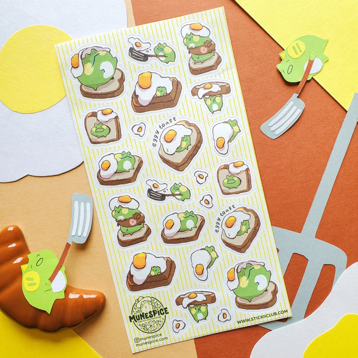 STICKII Froggy Eggy Toast Sticker Sheet – Little Craft Place