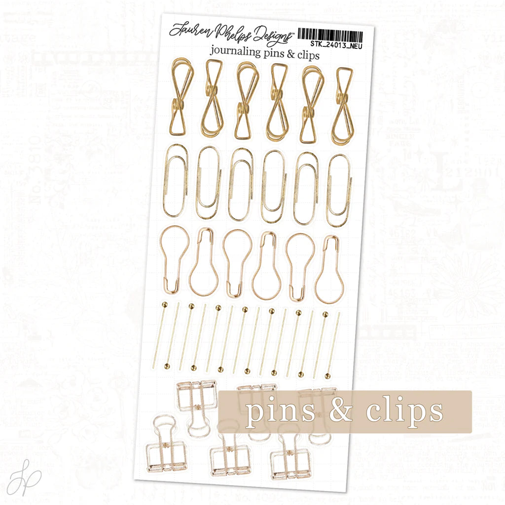 LPD Journaling Pins & Clips | Classically Chic Basics Sticker Sheet ...
