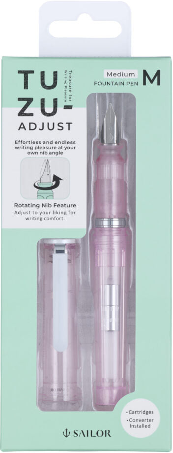 Sailor TUZU ADJUST Fountain Pen Glassy Blister Pack - Crystal Cherry ...