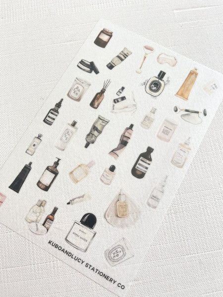Self Care Beauty Washi Sticker Sheet