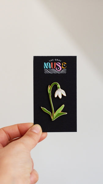 Snowdrop Enamel Pin