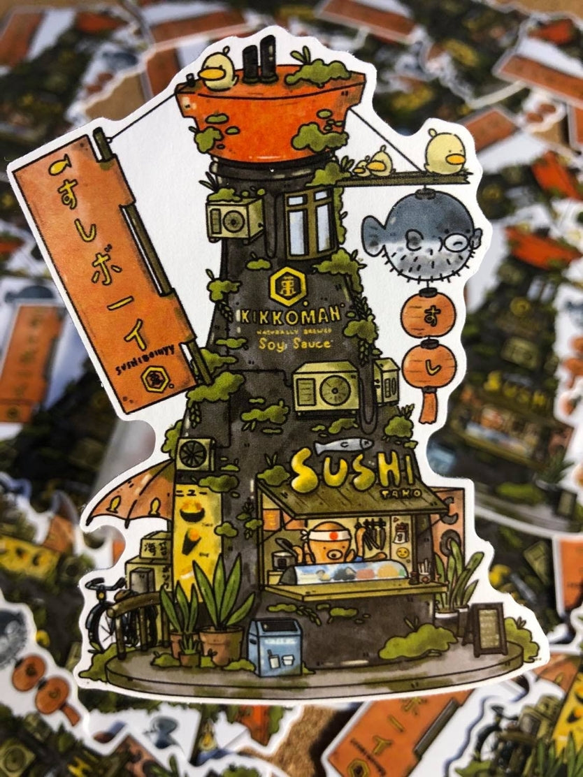Soy Sauce Sushi Store Sticker – Little Craft Place