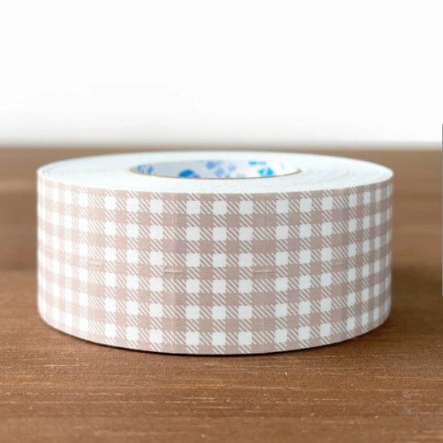 Stamp Marche Gingham Label Sticker Roll - Dusty Pink – Little Craft Place