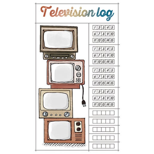 Television Log Pile Up Sticker