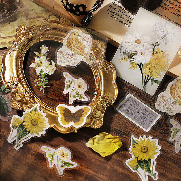 Vintage Flower Dream Flake Sticker