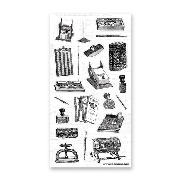 Vintage Library Essentials Sticker Sheet