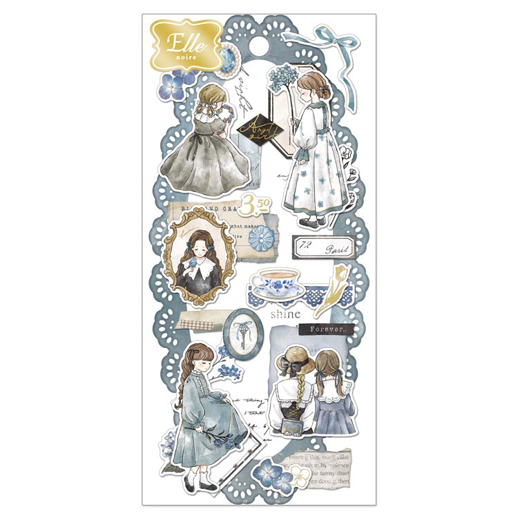 Q-Lia Ella Noire Blue Sticker Sheet – Little Craft Place