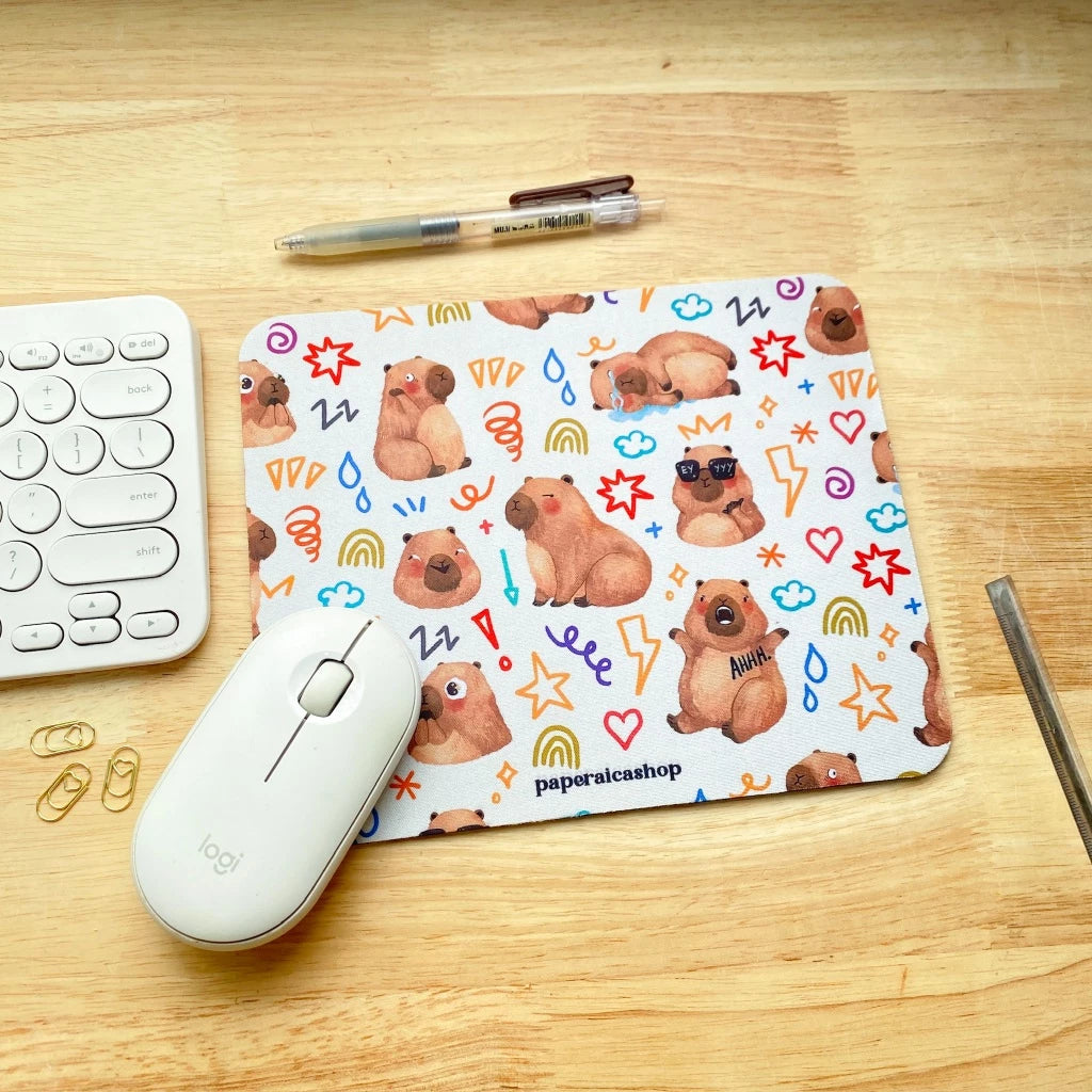 PaperaicaShop Moody Capybaras Mouse Pad – Little Craft Place