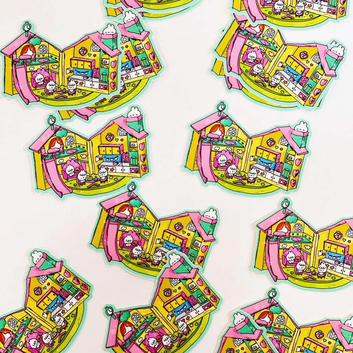 tabetaaii - Happy Bun Home Sticker – Little Craft Place