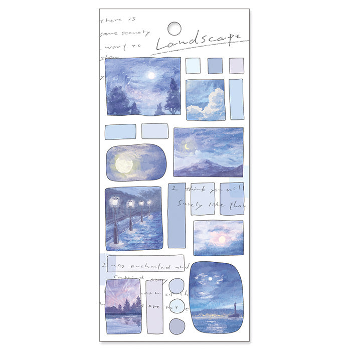 Moonlight Landscape Sticker