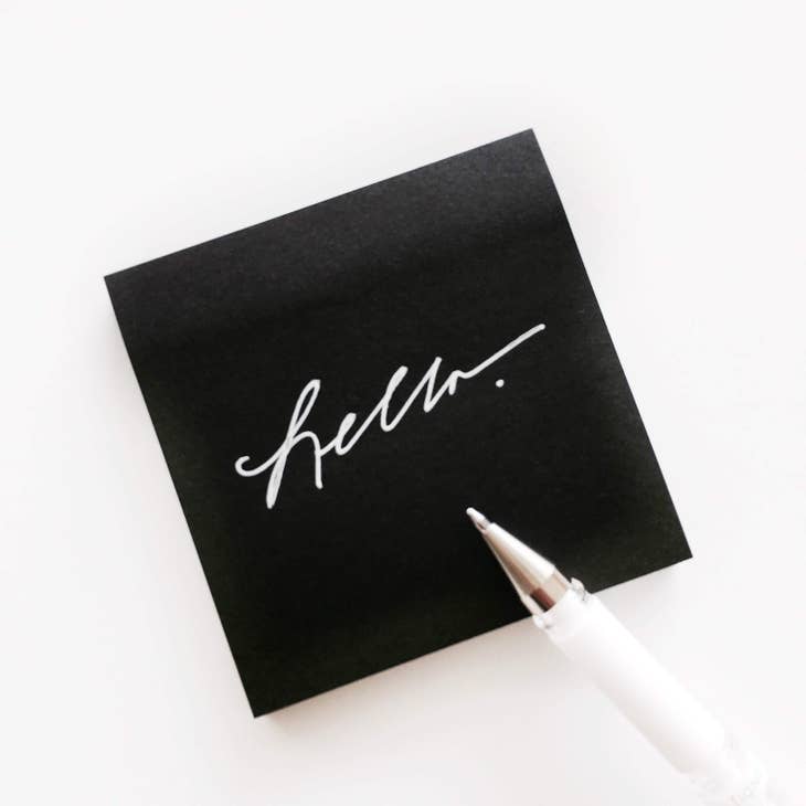 Avant Garde (Black) Sticky Notes Large – Little Craft Place