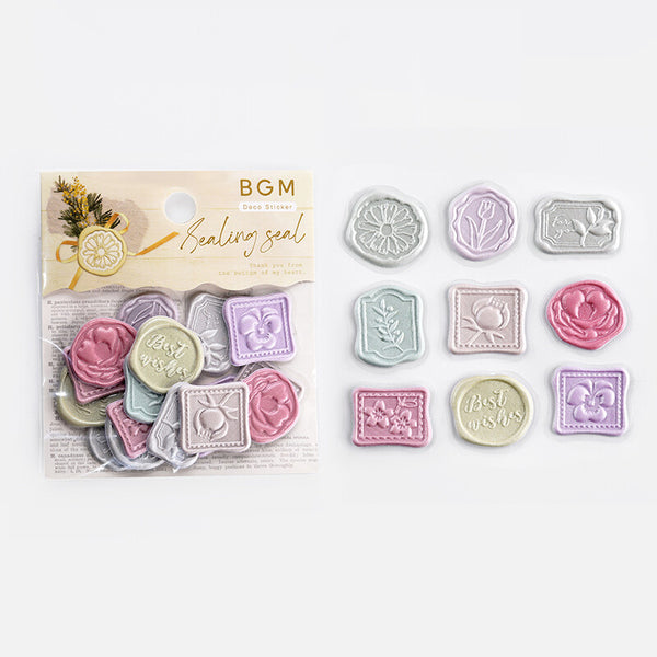 Flower Mail Sealing Wax Seal Sticker