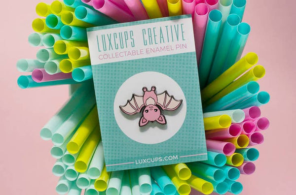 Pink Bat Pin