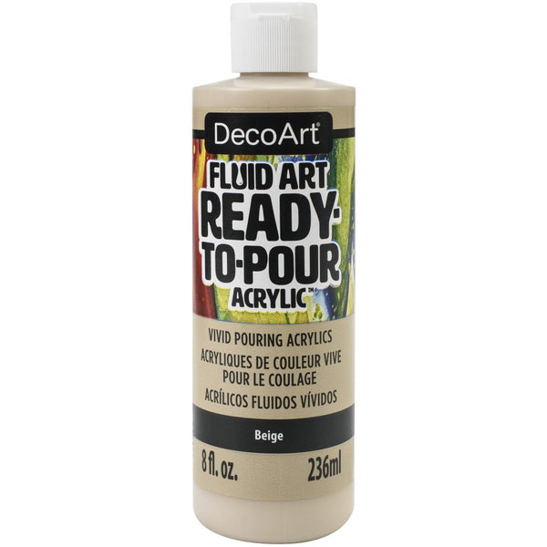 50% OFF - Beige FluidArt Ready-To-Pour Acrylic Paint 8oz
