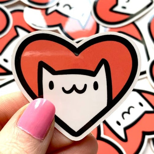 Cat Heart Mini Sticker