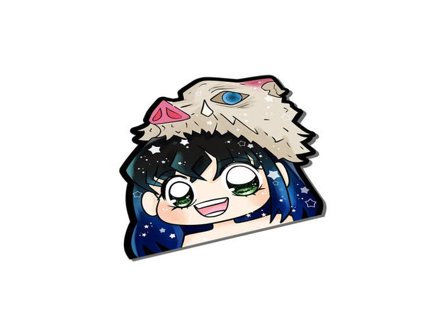 Demon Slayer Inosuke Anime Peeker Vinyl Sticker