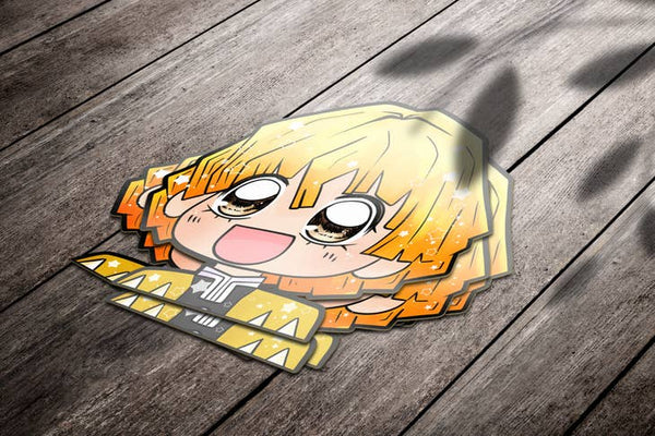 Demon Slayer Zenitsu Anime Peeker Vinyl Sticker