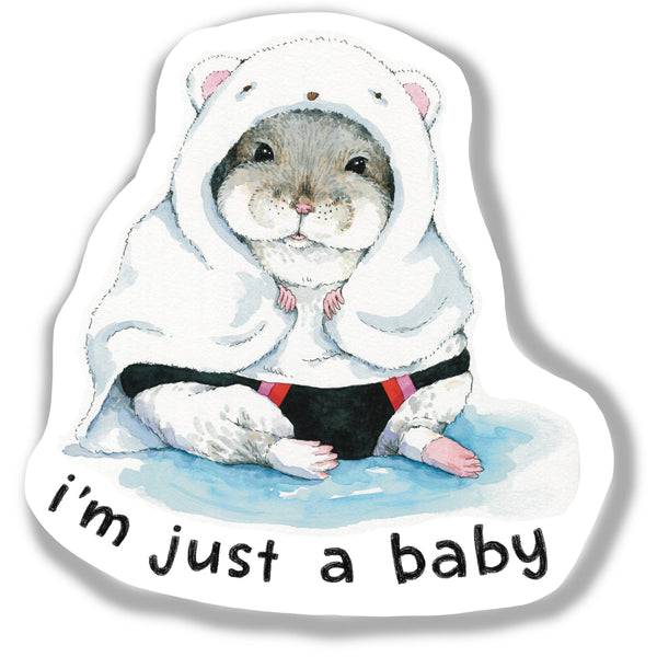 Just A Baby Hamster Sticker