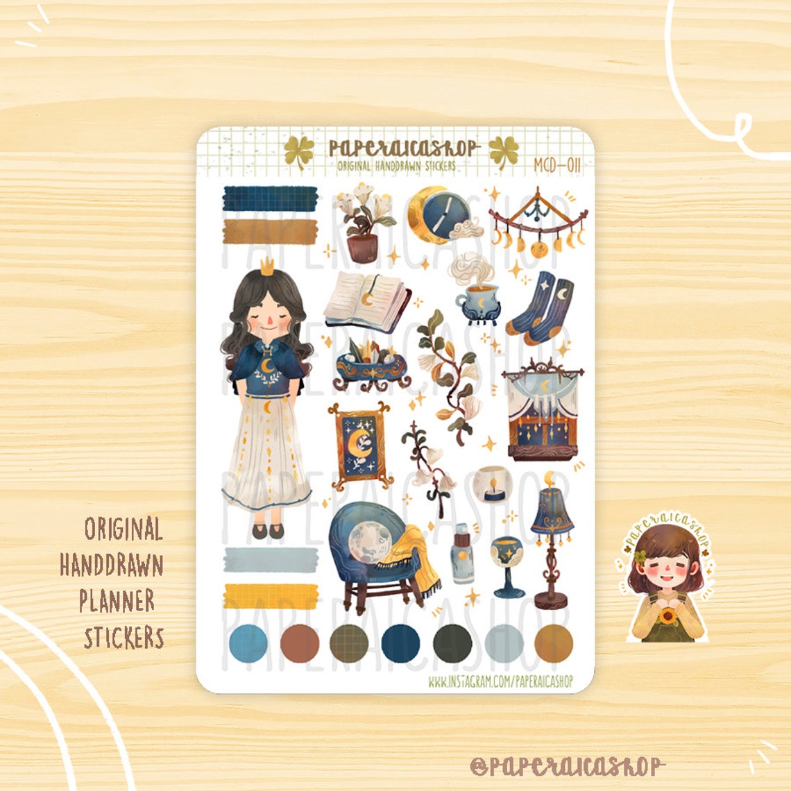 Moonchild Girl Sticker PaperaicaShop – Little Craft Place