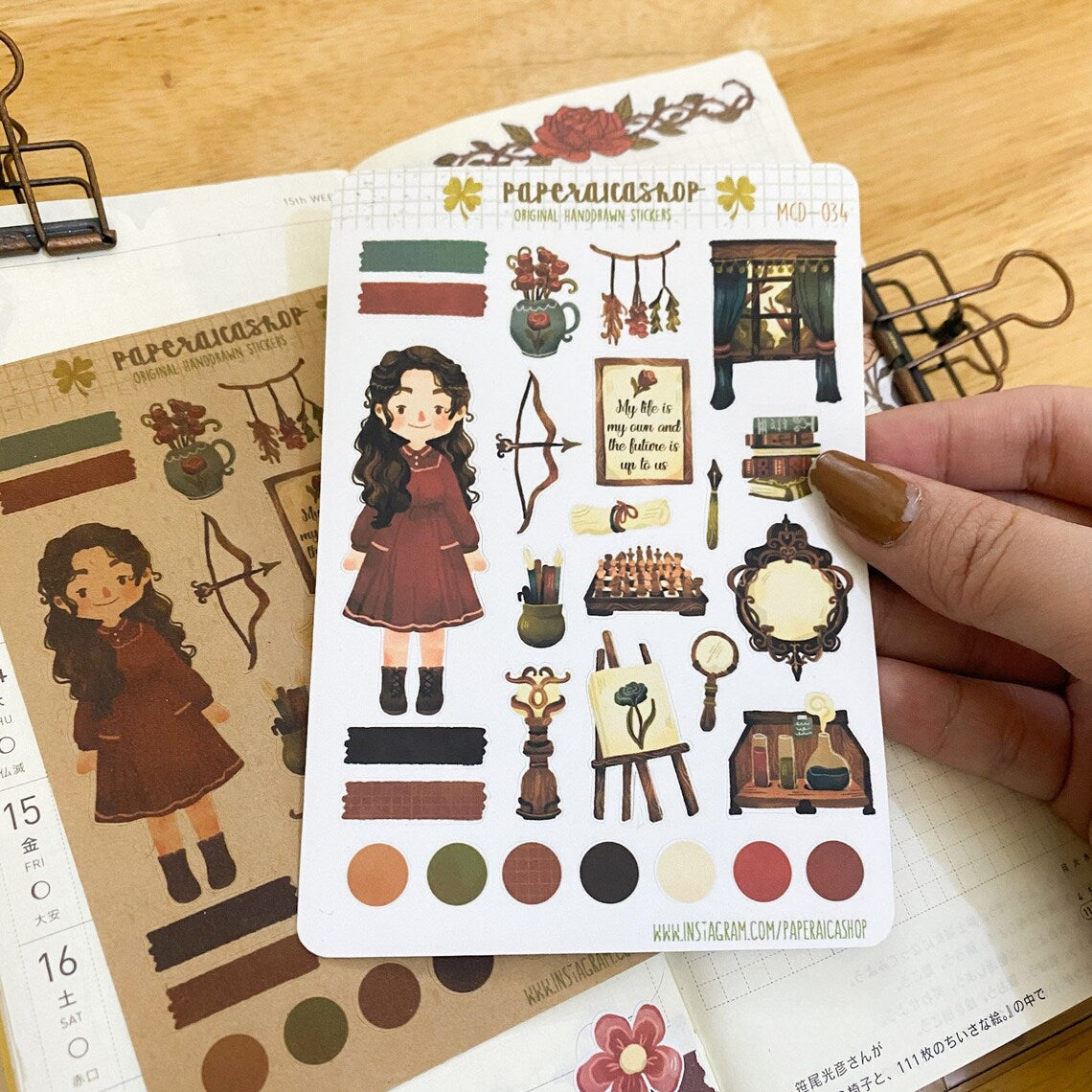 Cute Victorian England Girl Stickers PaperaicaShop – Little Craft Place