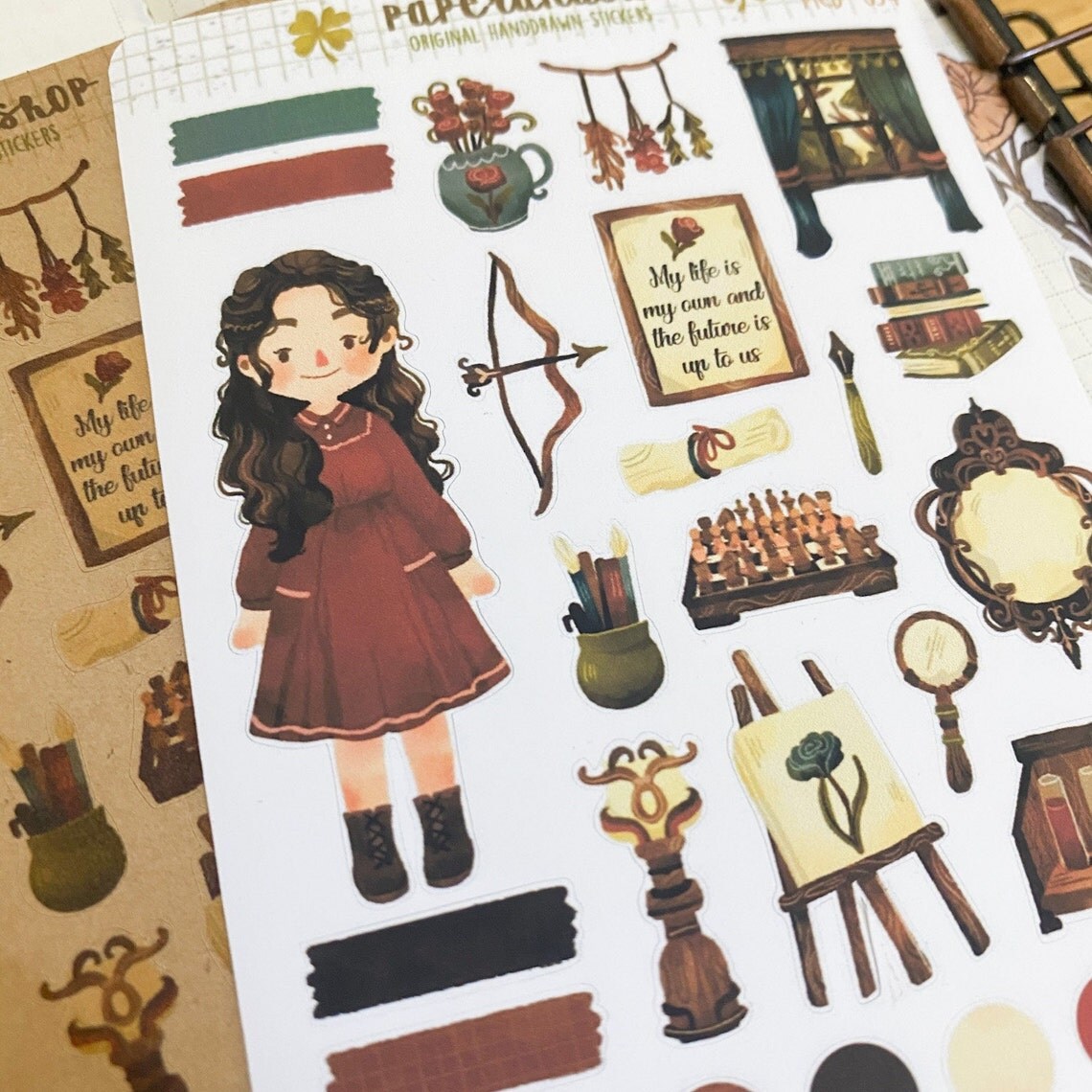 Cute Victorian England Girl Stickers PaperaicaShop – Little Craft Place