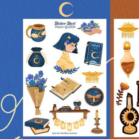Moon Queen Sticker Sheet – Little Craft Place