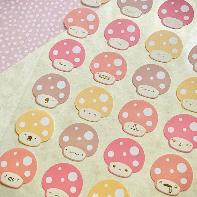Mushroom Emojis Sticker Sheet – Little Craft Place