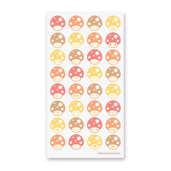 Mushroom Emojis Sticker Sheet