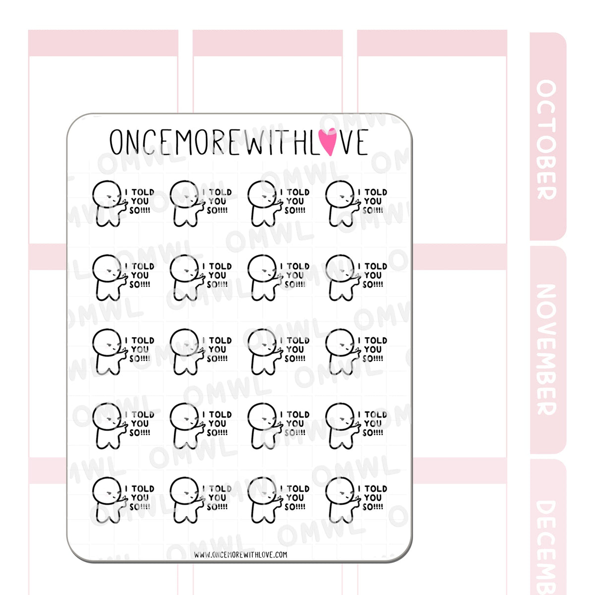 M1116 I Told You So Sticker – Little Craft Place