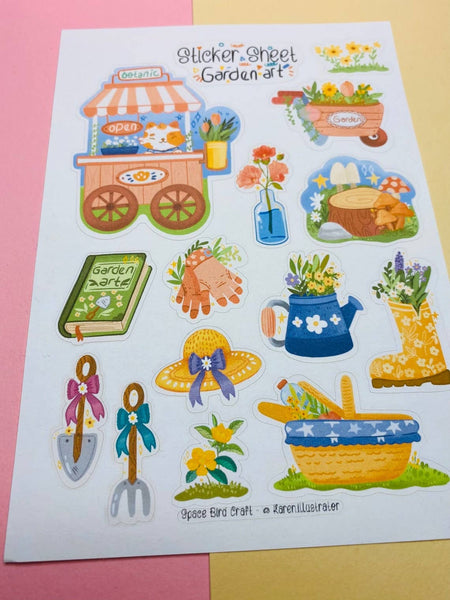 Garden Art Sticker Sheet