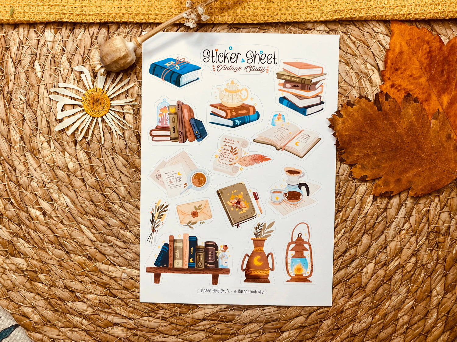 Vintage Study Sticker Sheet – Little Craft Place
