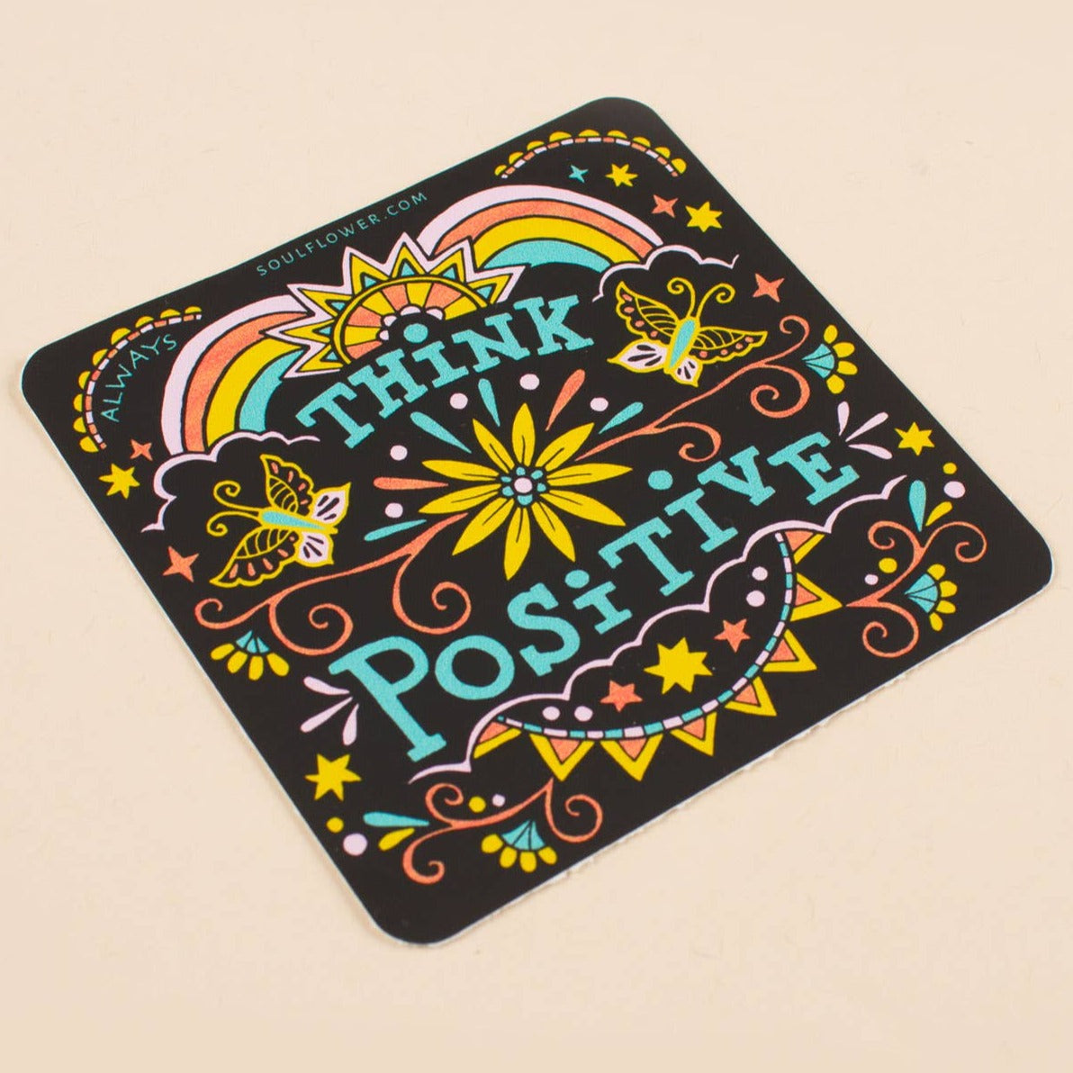 Think Positive Sticker – Little Craft Place