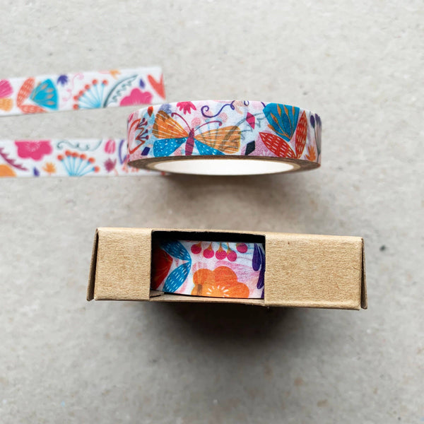 Bright Floral Pattern Washi Tape